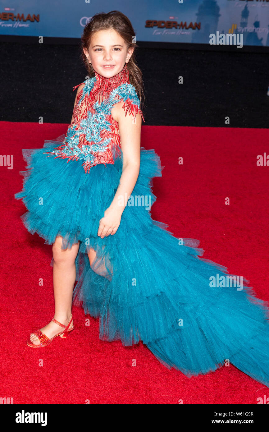 Hollywood, CA - July 26, 2019: Lexi Rabe attends premiere of Spider-Man ...