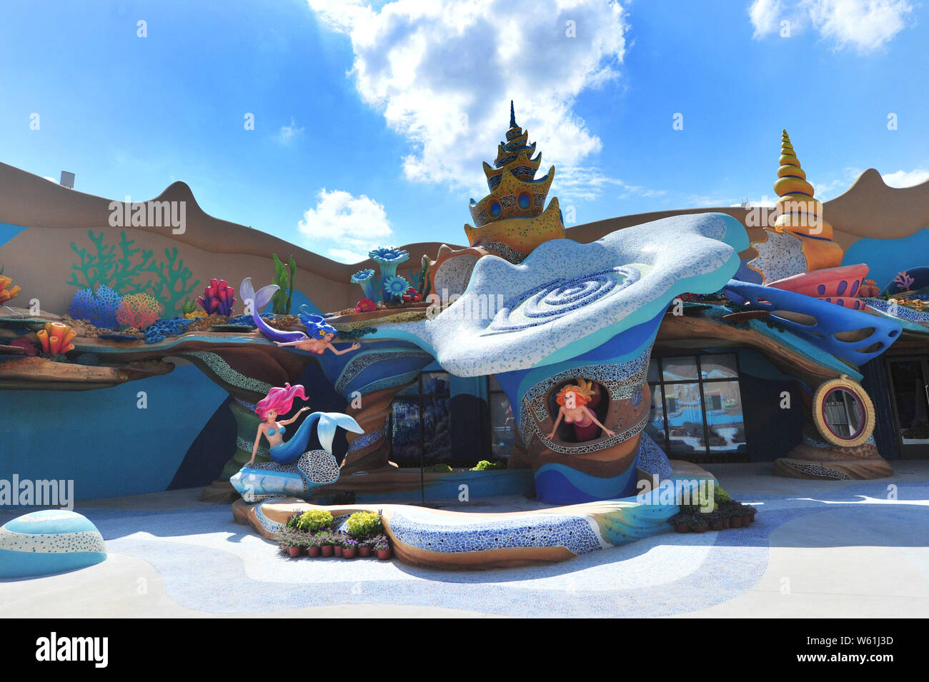 View of the Haichang Ocean Park during its trial operation in Shanghai ...