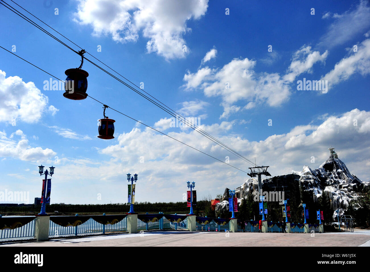 View of the Haichang Ocean Park during its trial operation in Shanghai ...