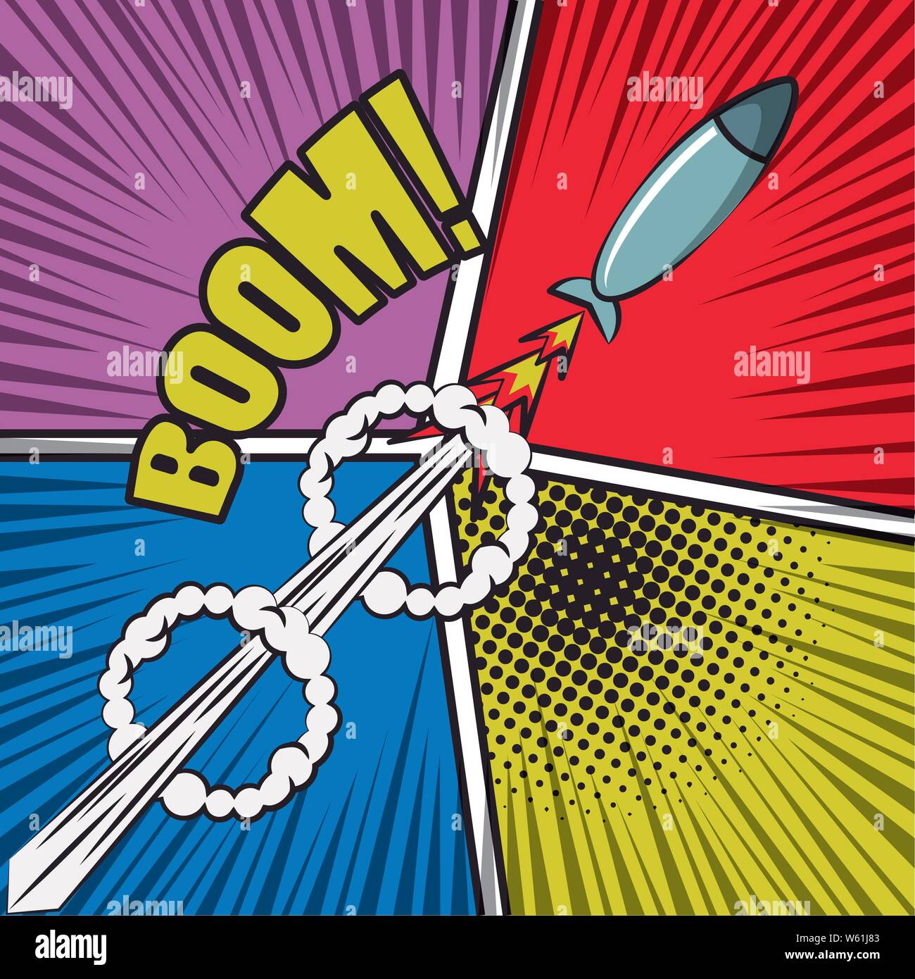 Comic book explosion pop art cartoon Stock Vector Image & Art - Alamy