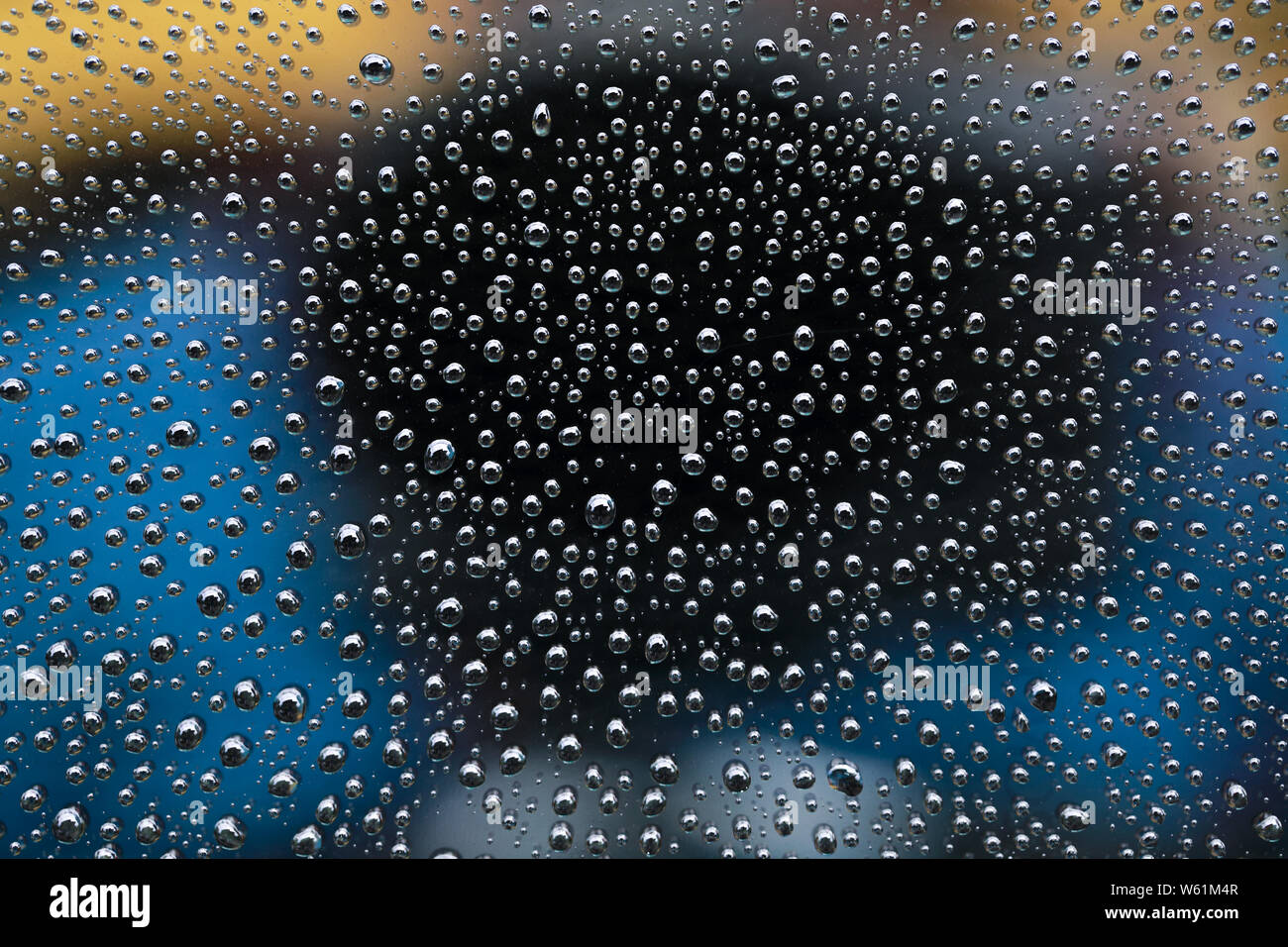 water drop on car window glass Stock Photo - Alamy