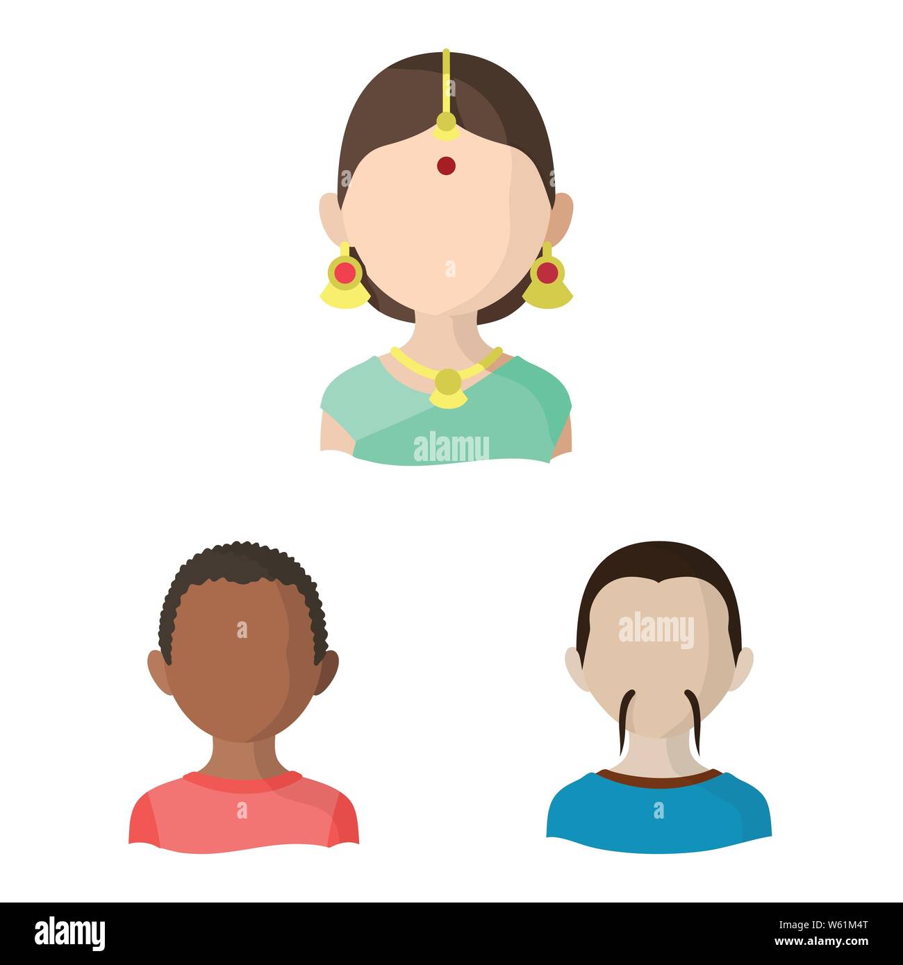 Vector design of nation and race symbol. Set of nation and user stock ...