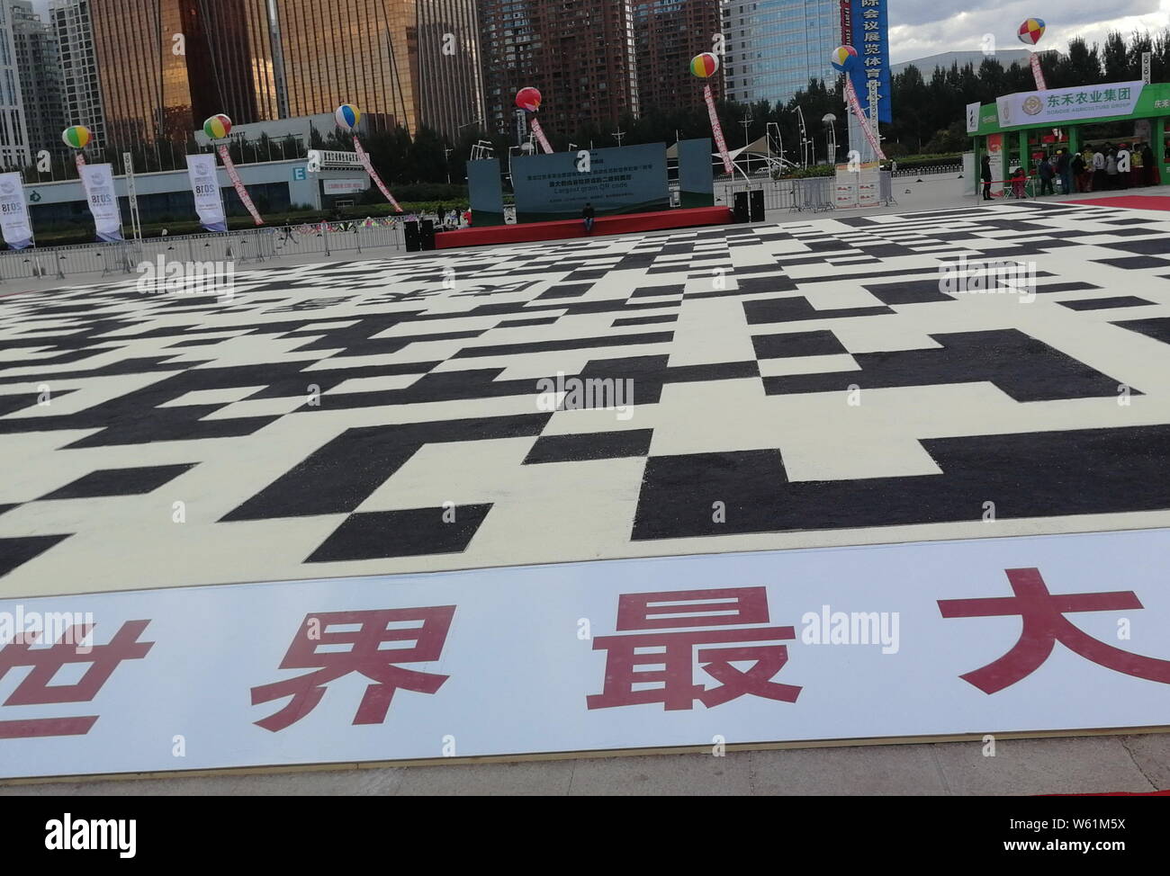 The world's largest QR code, 30 meters on each side, made of five tons ...