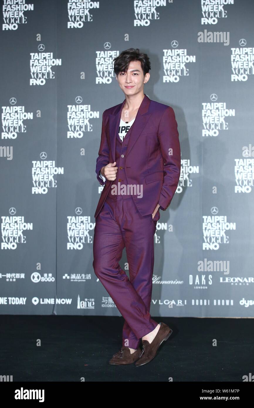 **TAIWAN OUT**Taiwanese actor and singer Aaron Yan attends the VOGUE ...