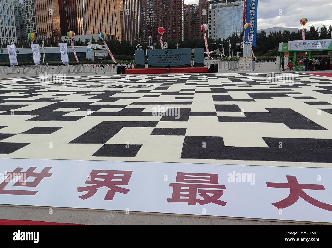 The world's largest QR code, 30 meters on each side, made of five tons ...