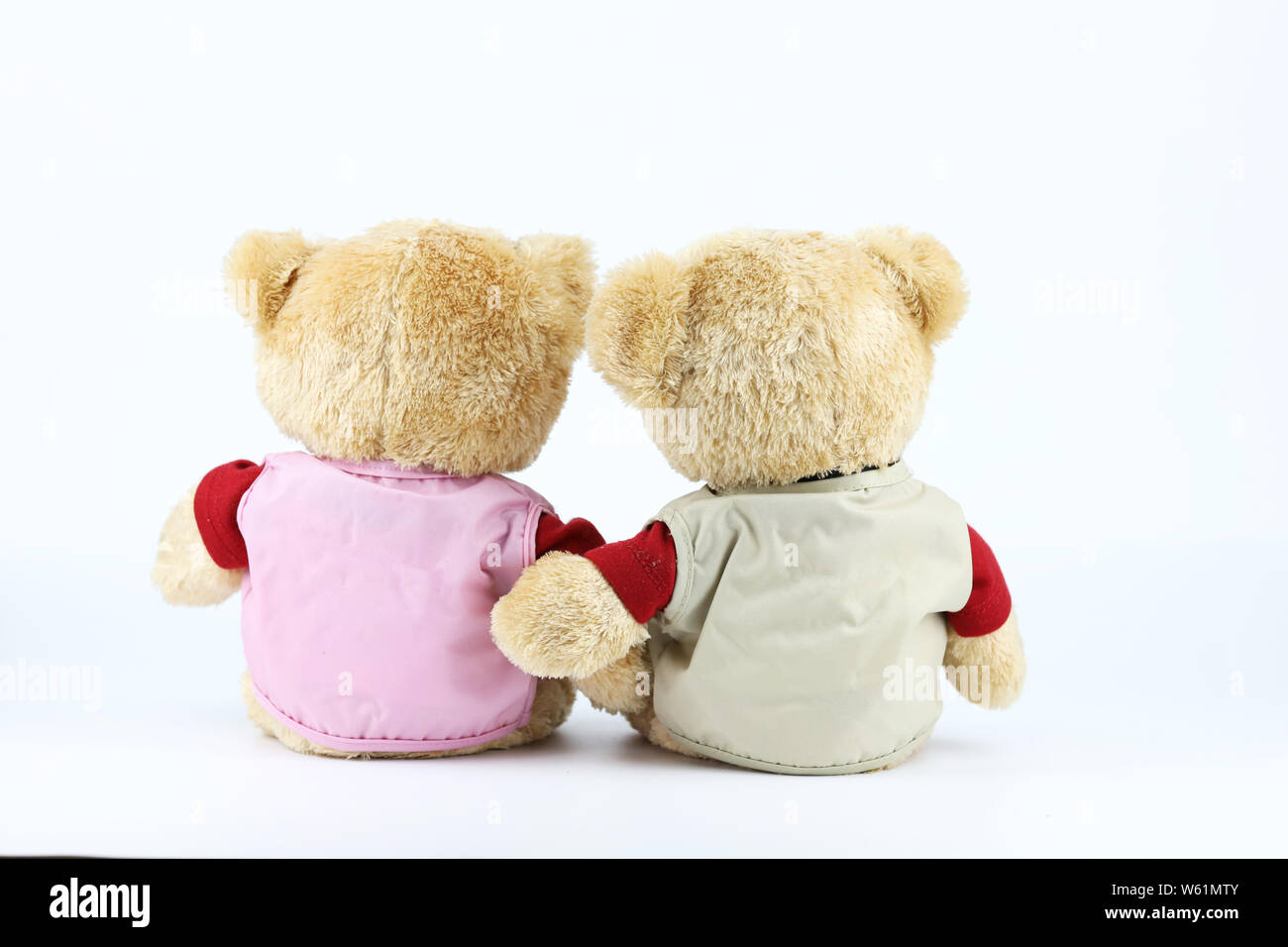 back view teddy bears isolated and white background Stock Photo - Alamy