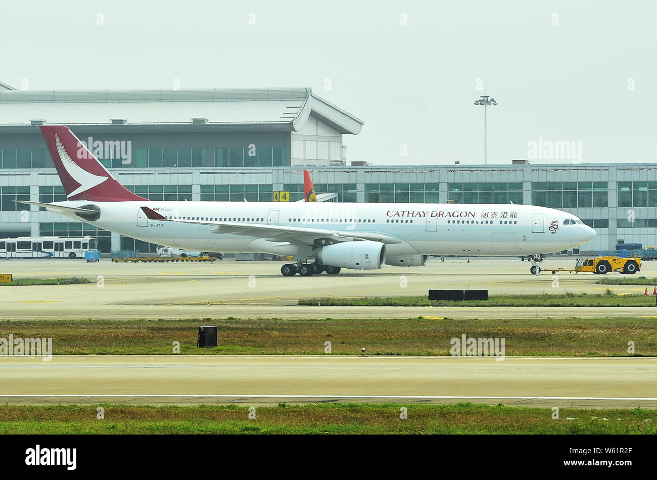 --FILE--An Airbus A330-343 jet plane of Cathay Dragon is pictured at ...