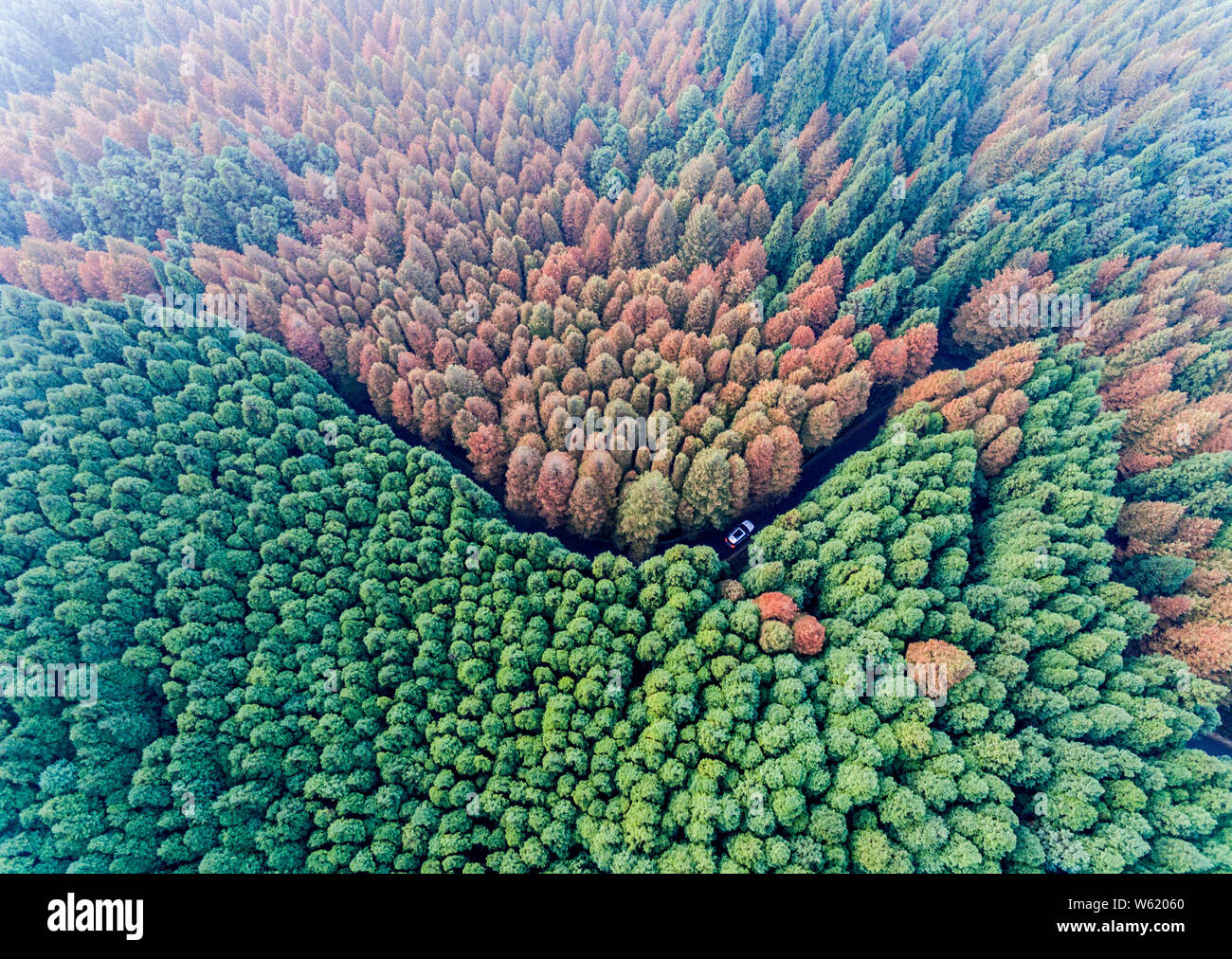 Landscape of the early winter scenery in the Shanwangping Karst ...