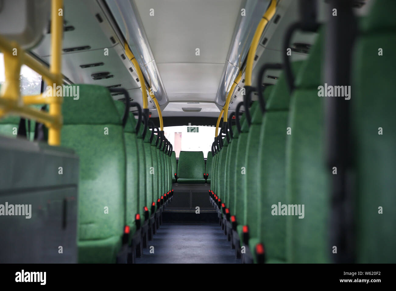 Interior view of the cross-border buses to operate on the Hong Kong ...
