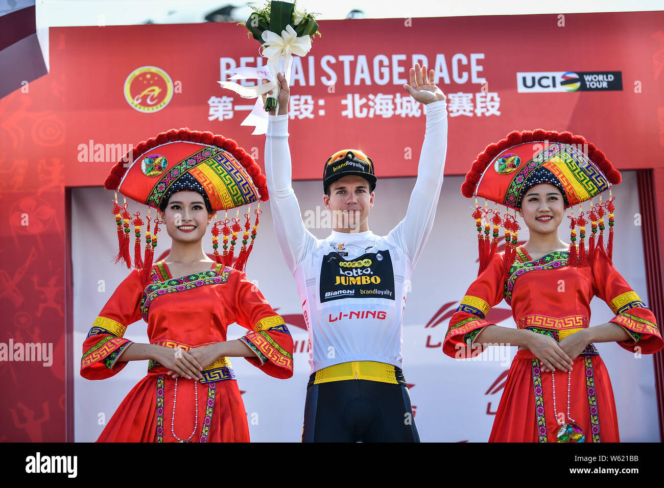 Dutch road racing cyclist Dylan Gr-enewegen who rides for the Dutch UCI ...