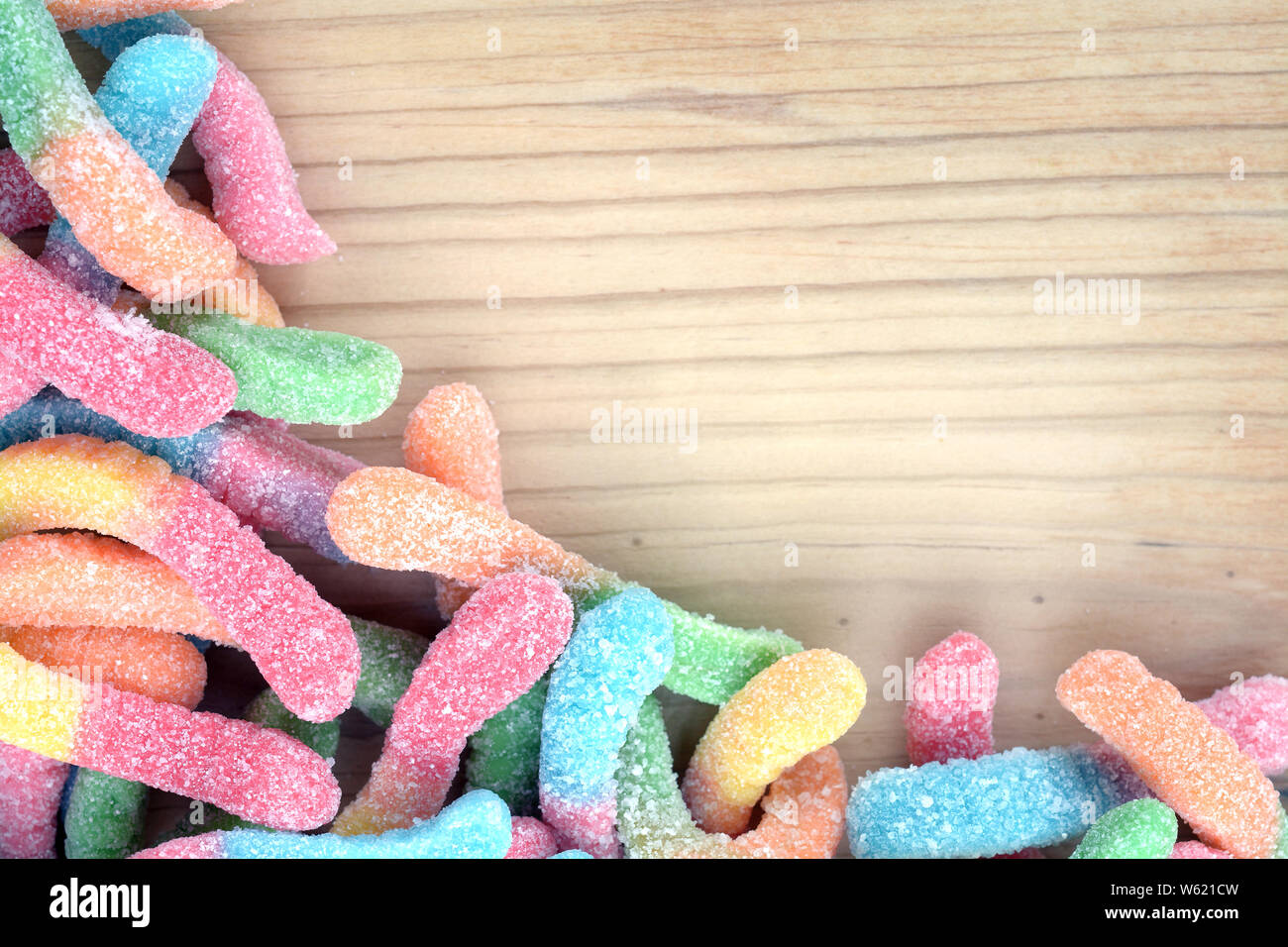 candy and wood form for background and frame use Stock Photo - Alamy