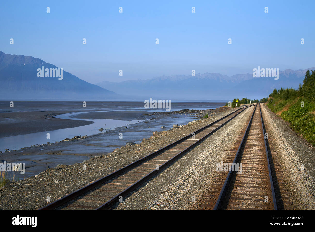 Alaska Turnagain Arm Alaska Railroad High Resolution Stock Photography ...