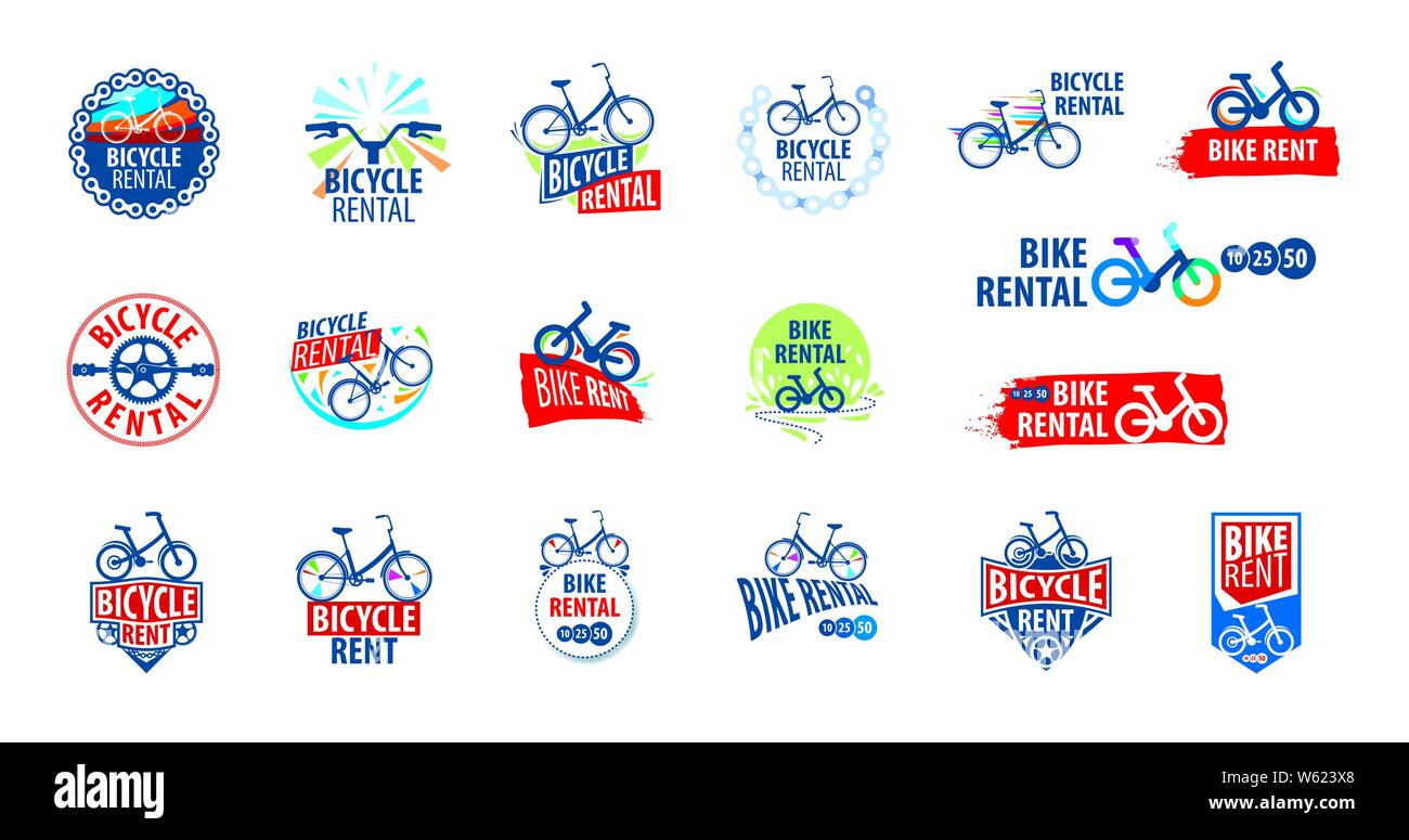 Logo for Bicycle rental. Vector illustration on white background Stock ...