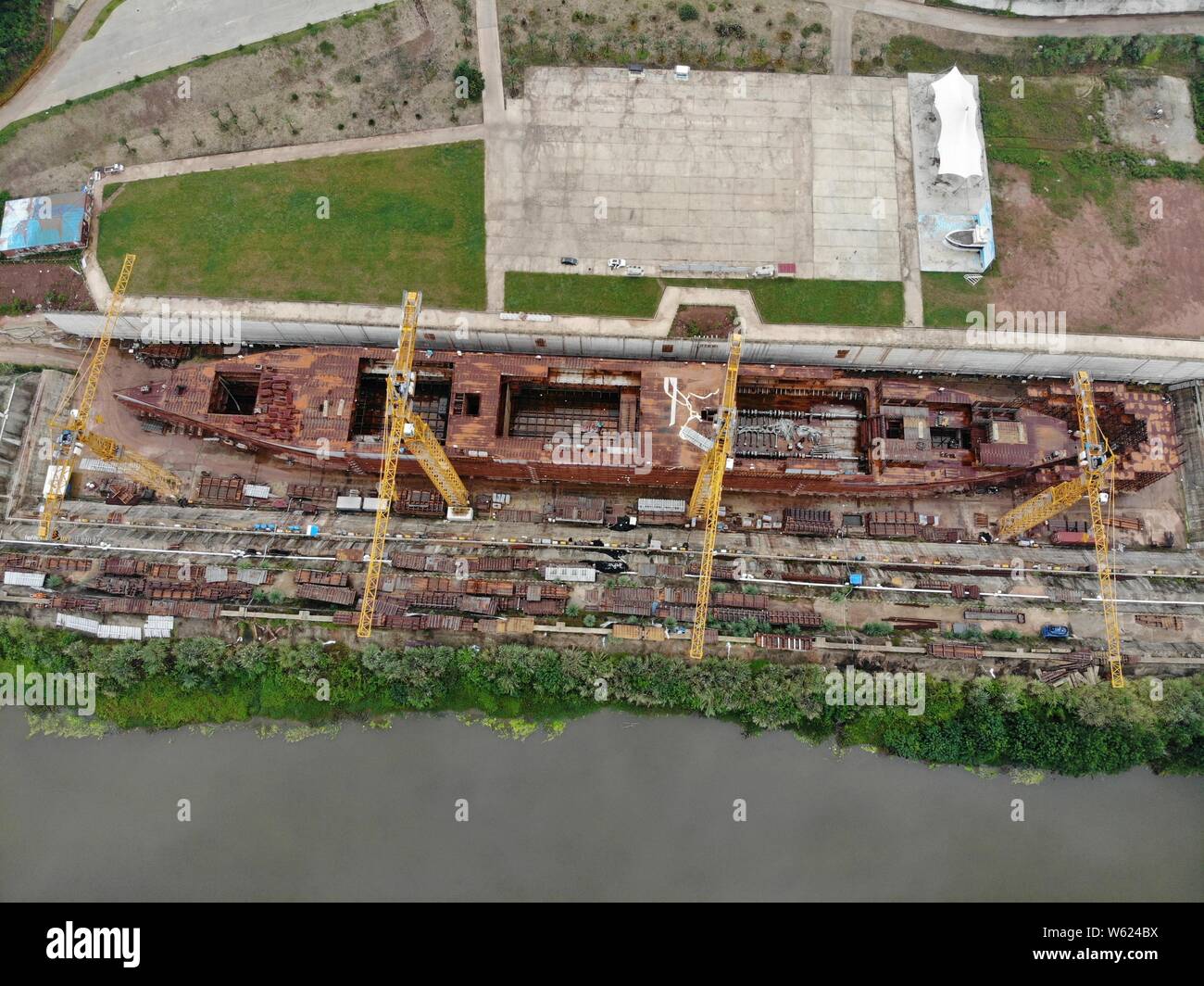 A full-scale replica of the Titanic passenger liner is under ...