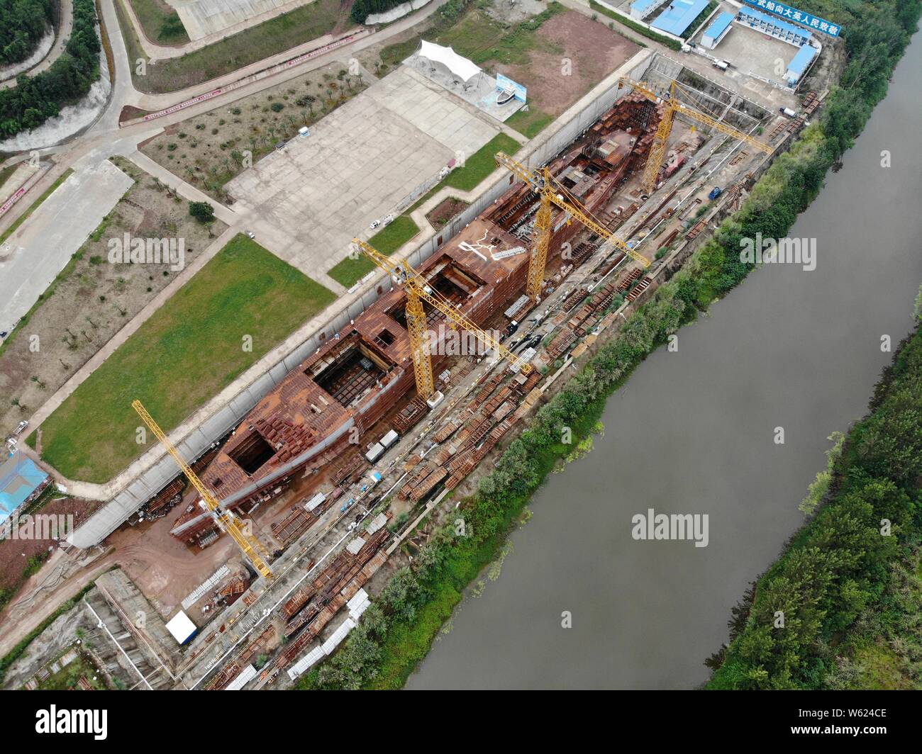 A full-scale replica of the Titanic passenger liner is under ...