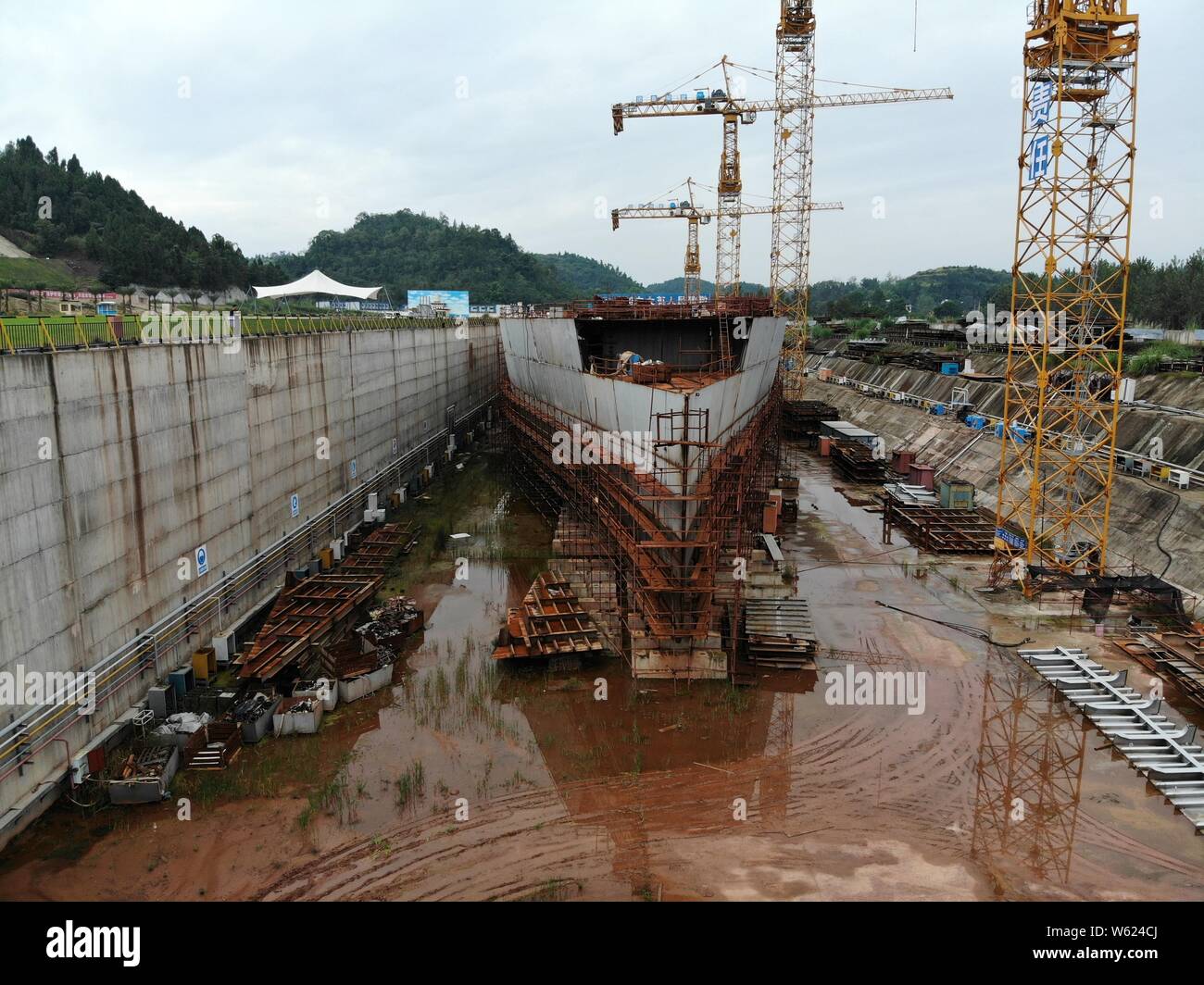 A full-scale replica of the Titanic passenger liner is under ...