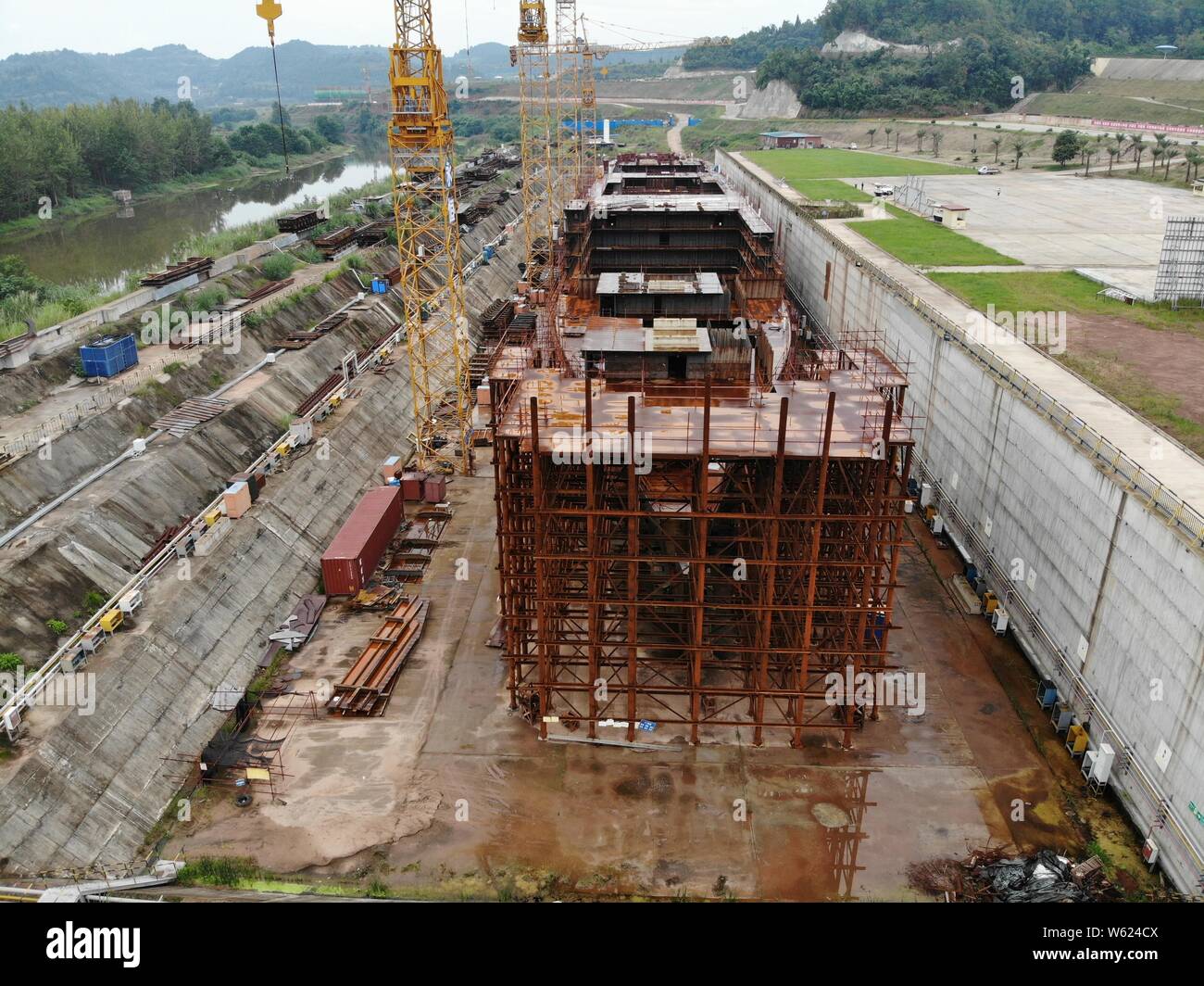 A full-scale replica of the Titanic passenger liner is under ...
