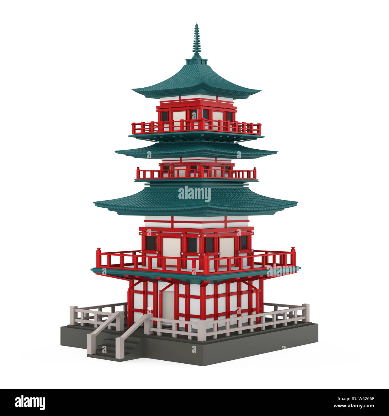 Chinese Pagoda Tower Isolated Stock Photo - Alamy