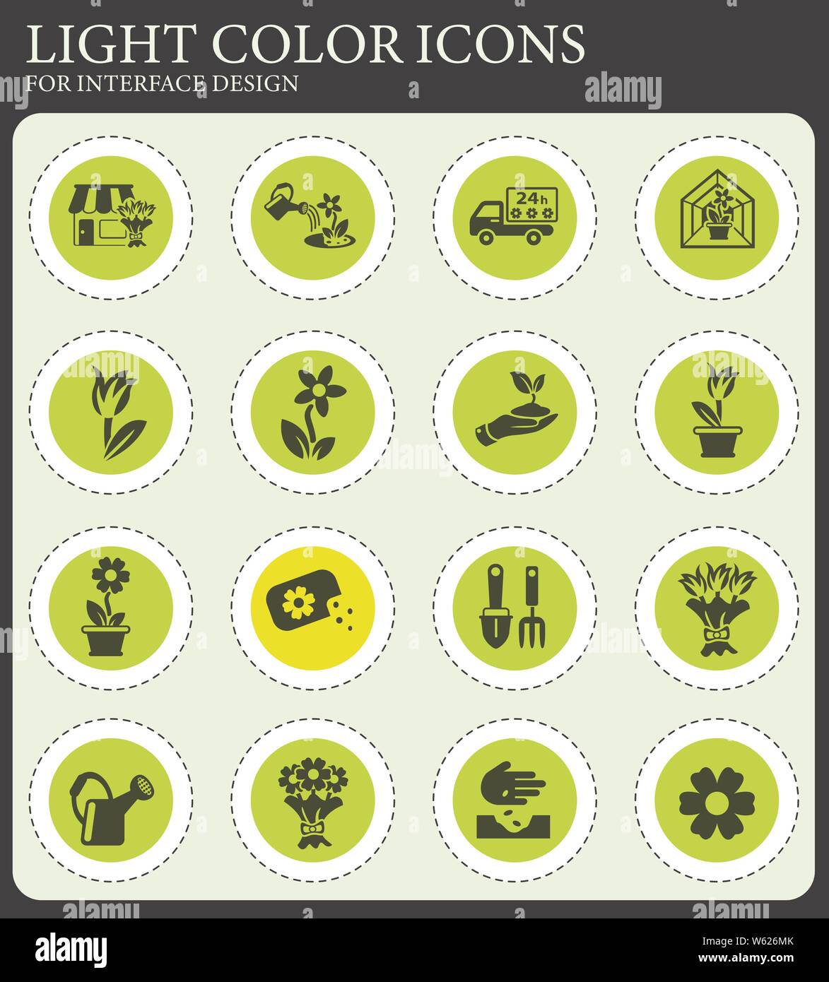 flowers web icons for user interface design Stock Vector Image & Art ...