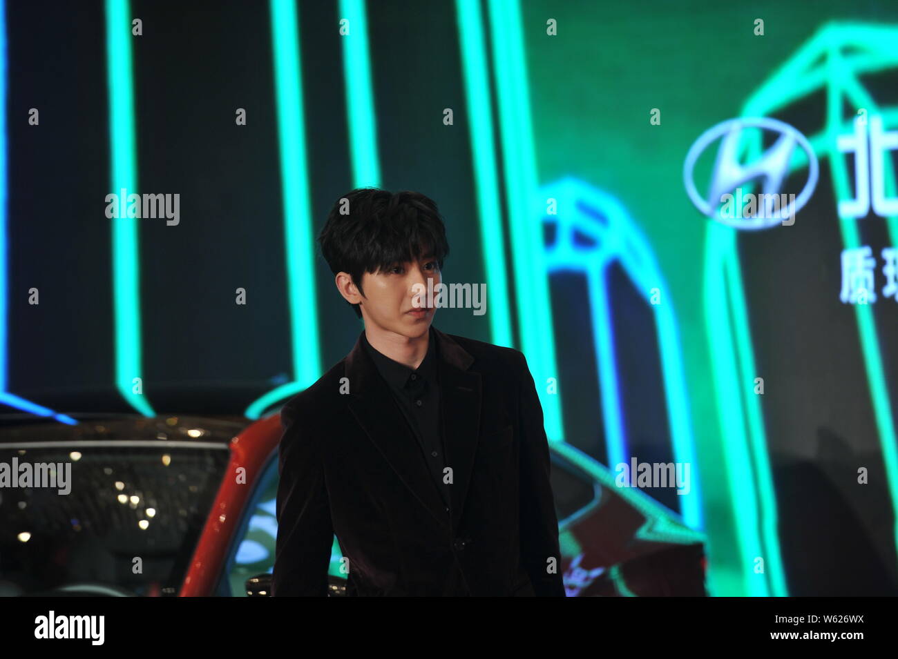 Singer and rapper Cai Xukun of Chinese boy group Nine Percent arrives ...