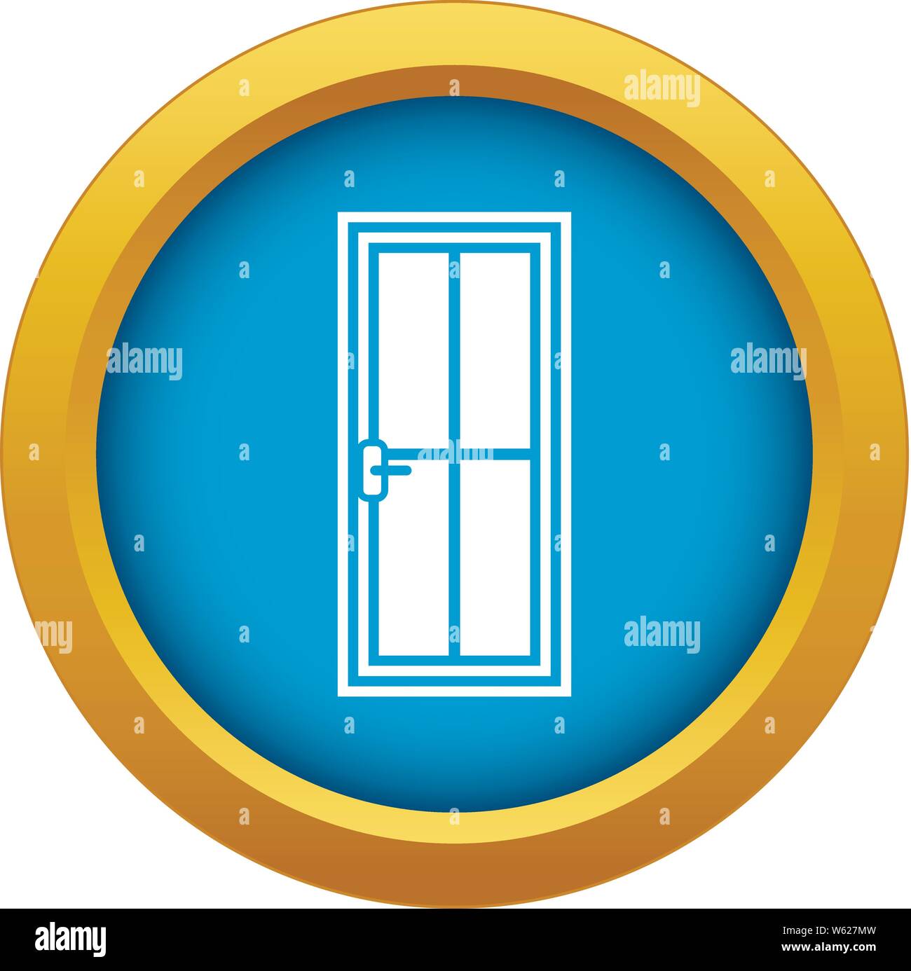 Glass door icon blue vector isolated Stock Vector Image & Art - Alamy