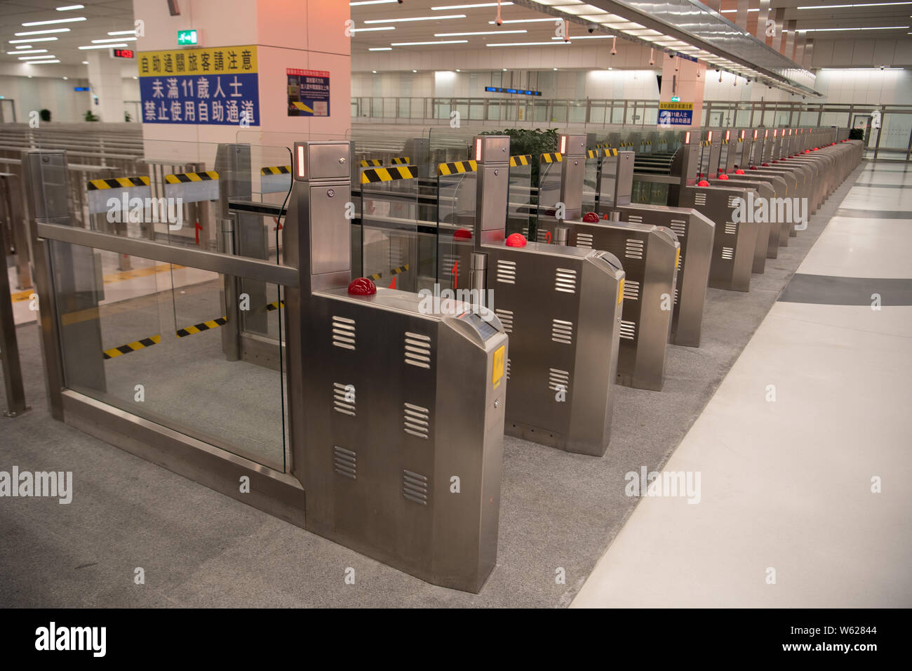 Interior view of the Hong Kong-Zhuhai-Macau Bridge Macau Port on the ...