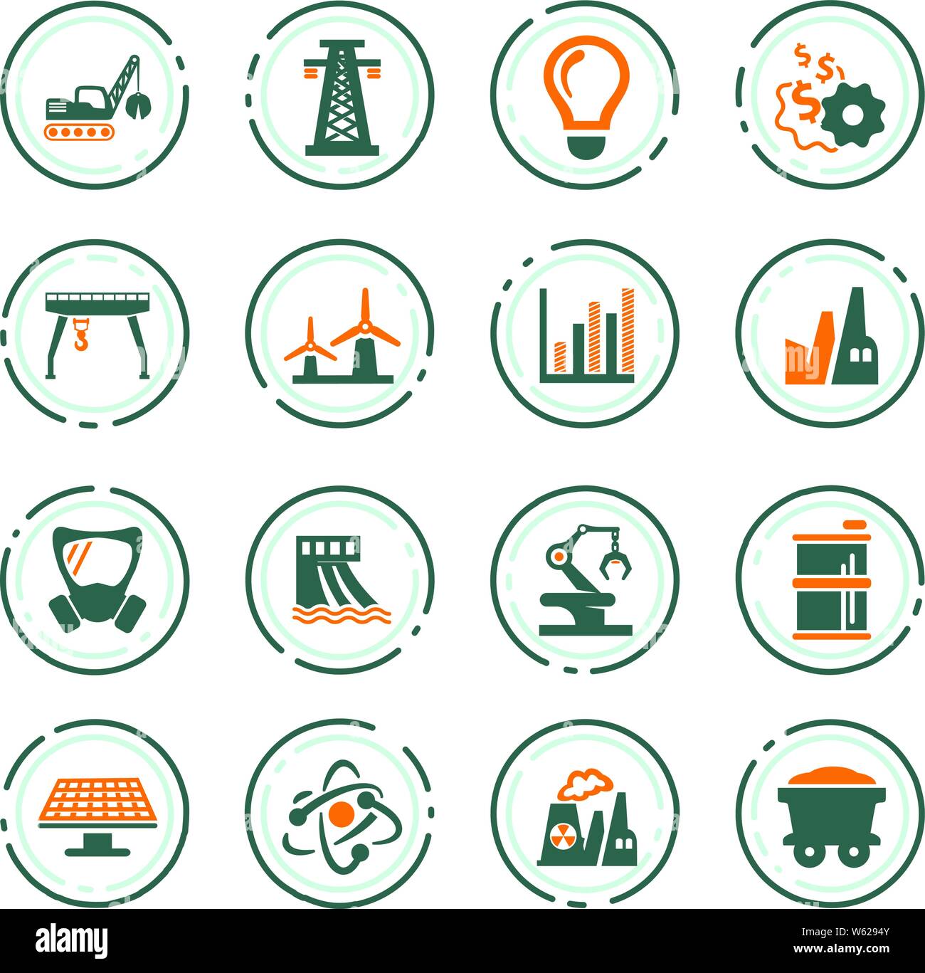 Industry vector icons for user interface design Stock Vector Image ...