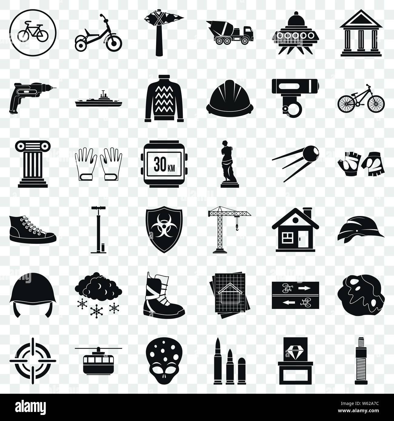 Helmet icons set, simple style Stock Vector Image & Art - Alamy