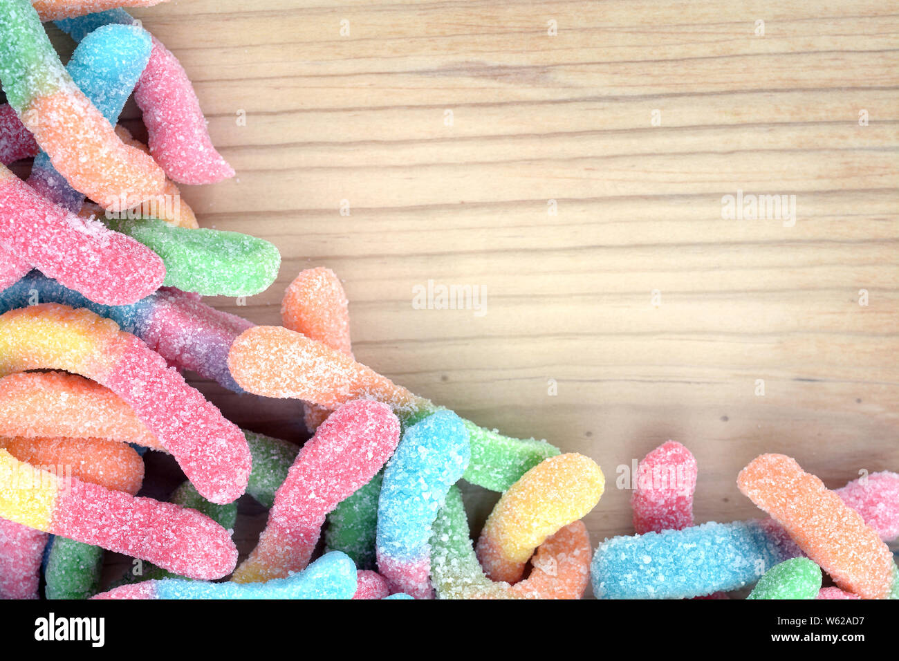 candy and wood form for background and frame use Stock Photo - Alamy