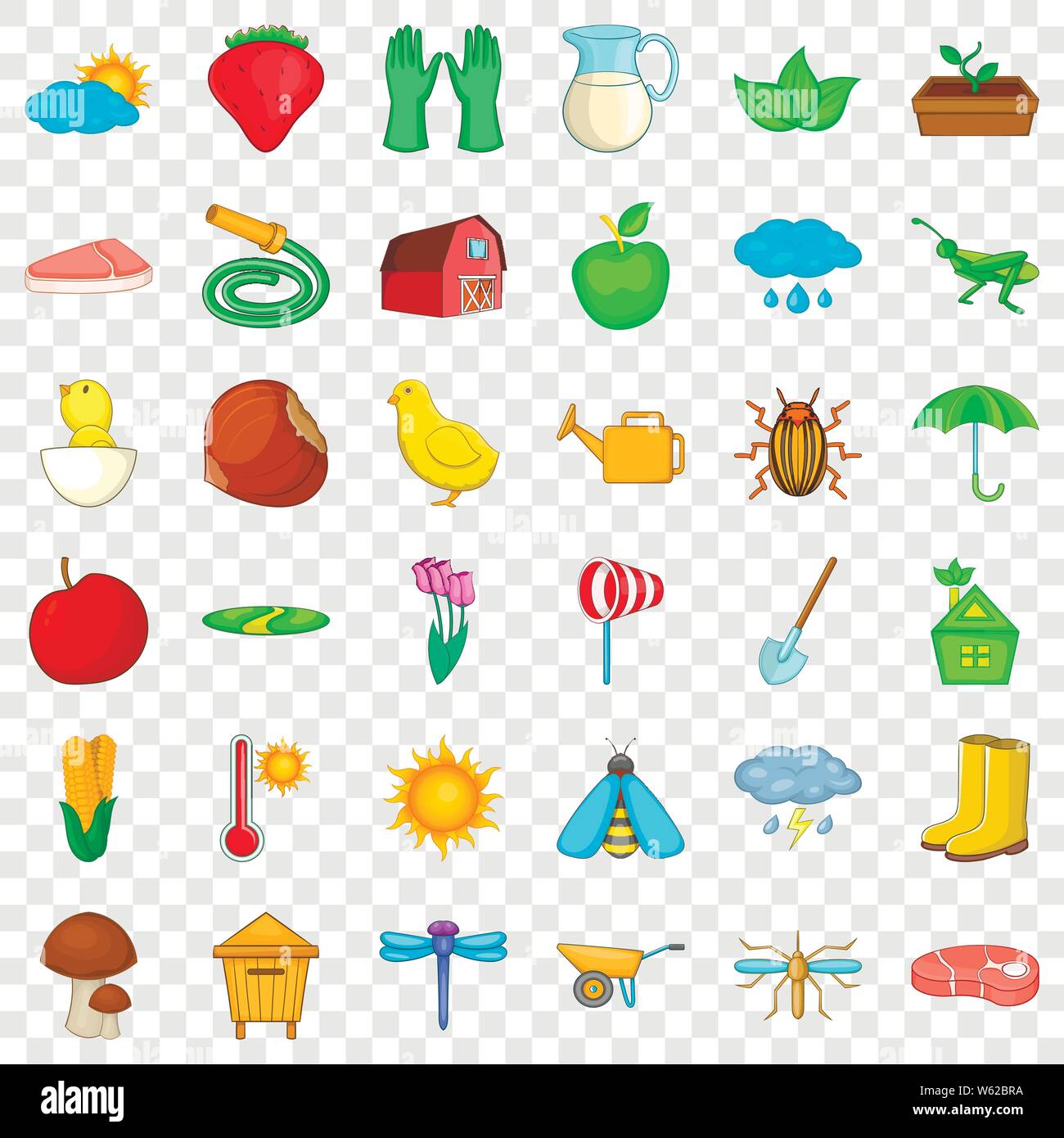 Crop icons set, isometric style Stock Vector Image & Art - Alamy