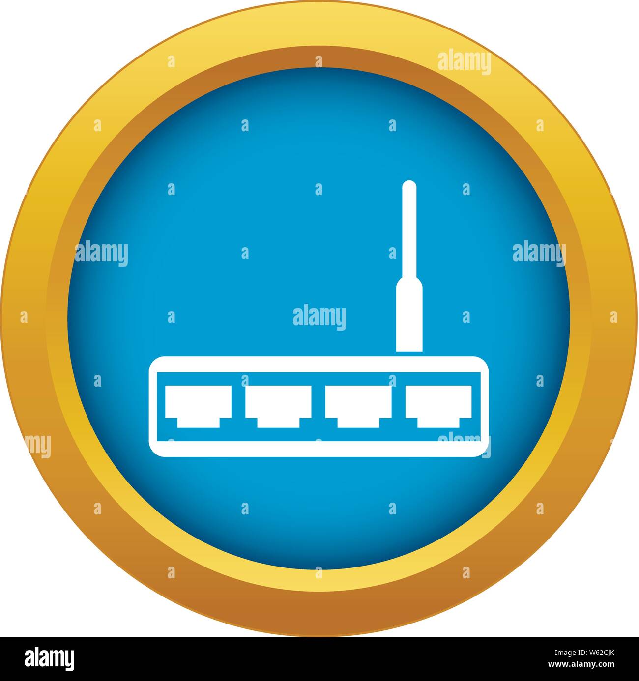Router icon blue vector isolated Stock Vector Image & Art - Alamy