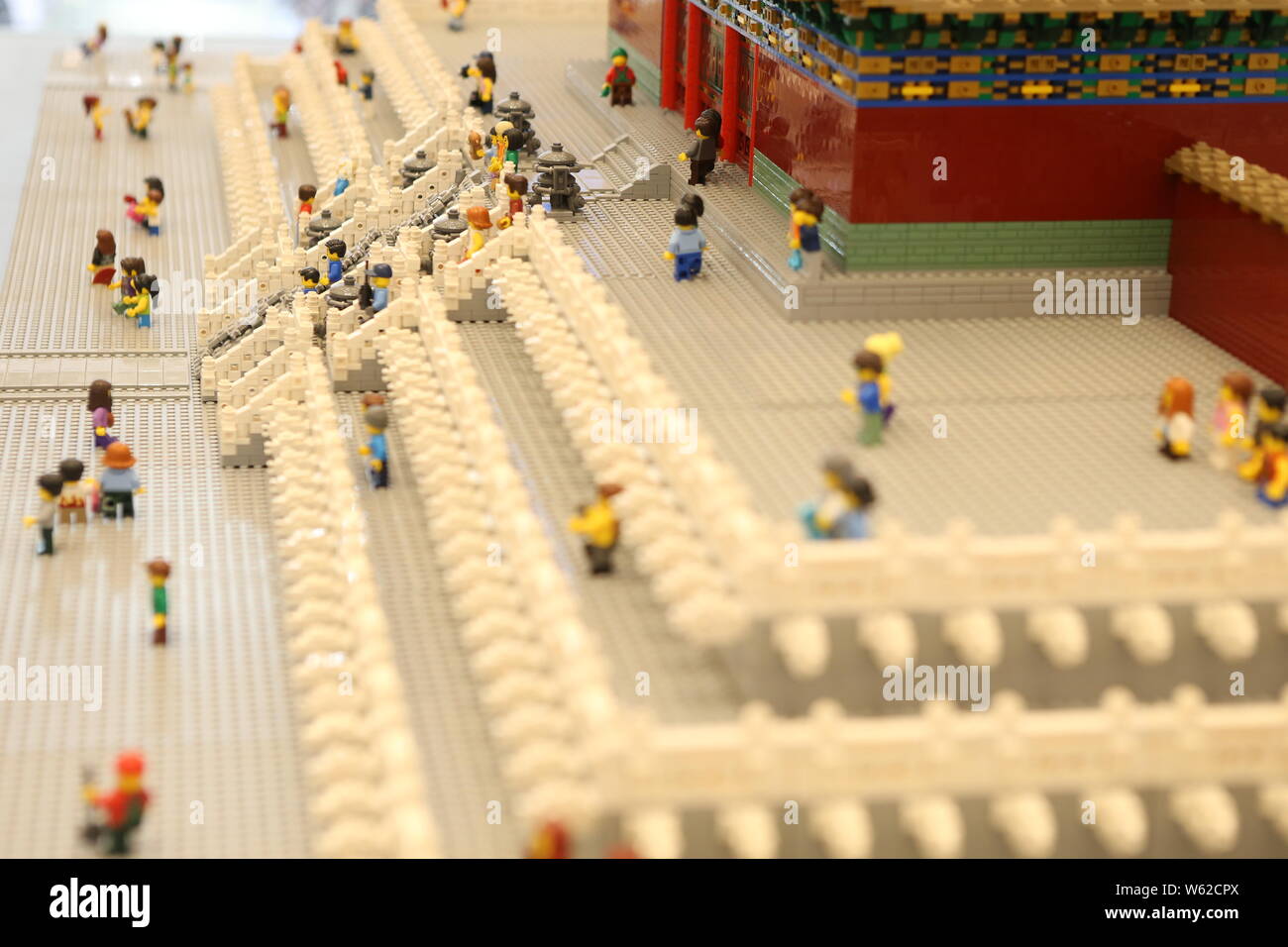 View of the model of the Palace Museum, also known as the Forbidden ...