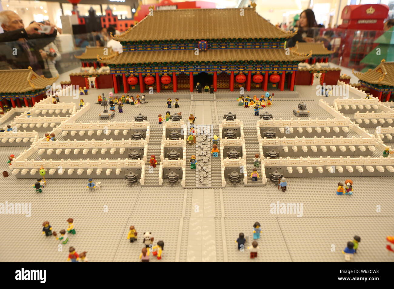 View of the model of the Palace Museum, also known as the Forbidden ...