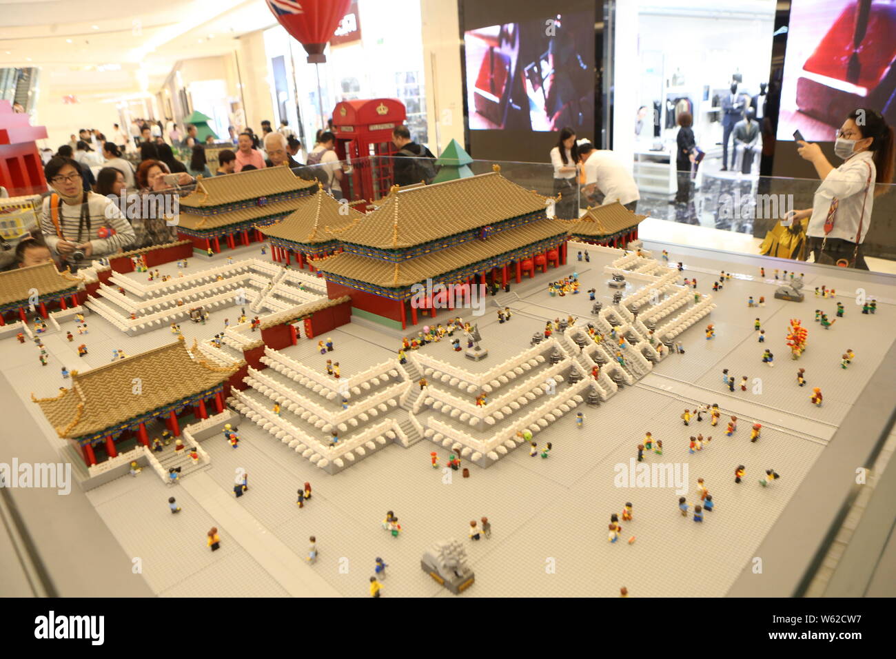 View of the model of the Palace Museum, also known as the Forbidden ...