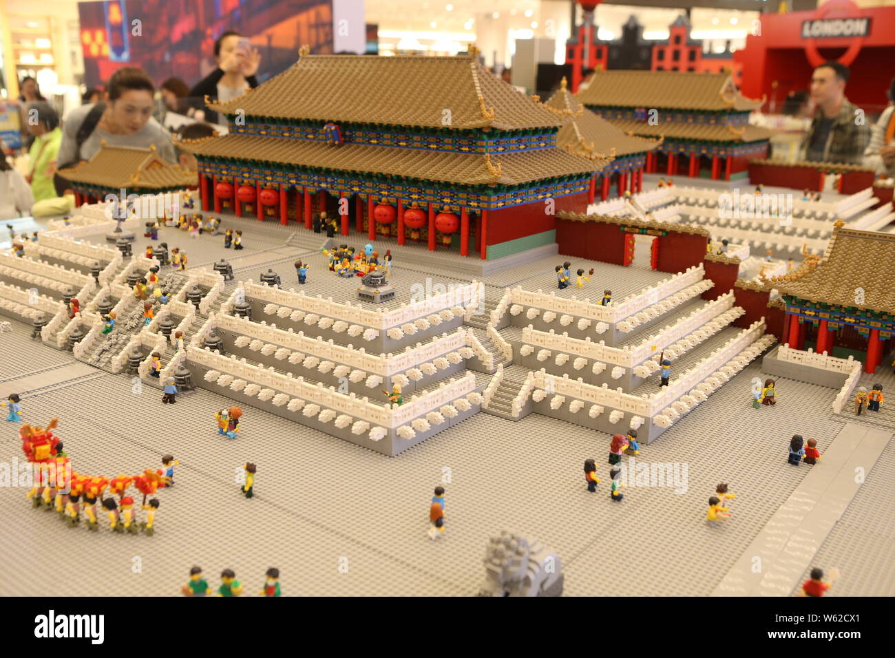 View of the model of the Palace Museum, also known as the Forbidden ...