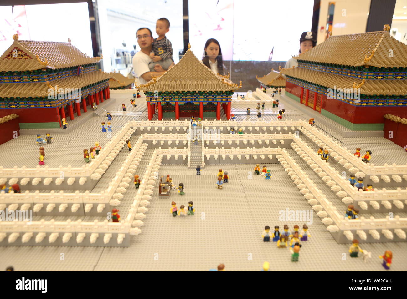 View of the model of the Palace Museum, also known as the Forbidden ...