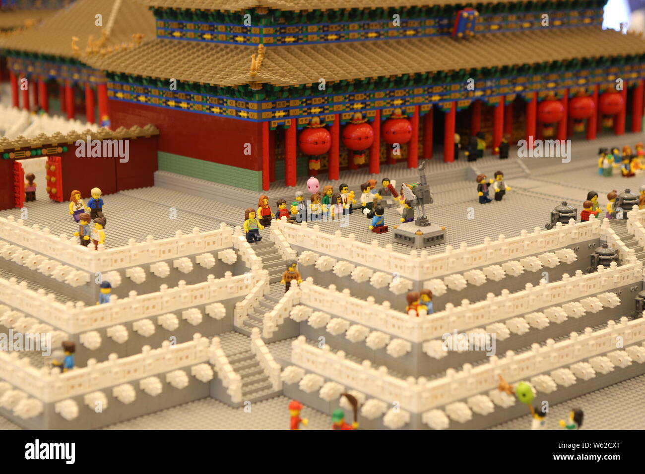 View of the model of the Palace Museum, also known as the Forbidden ...