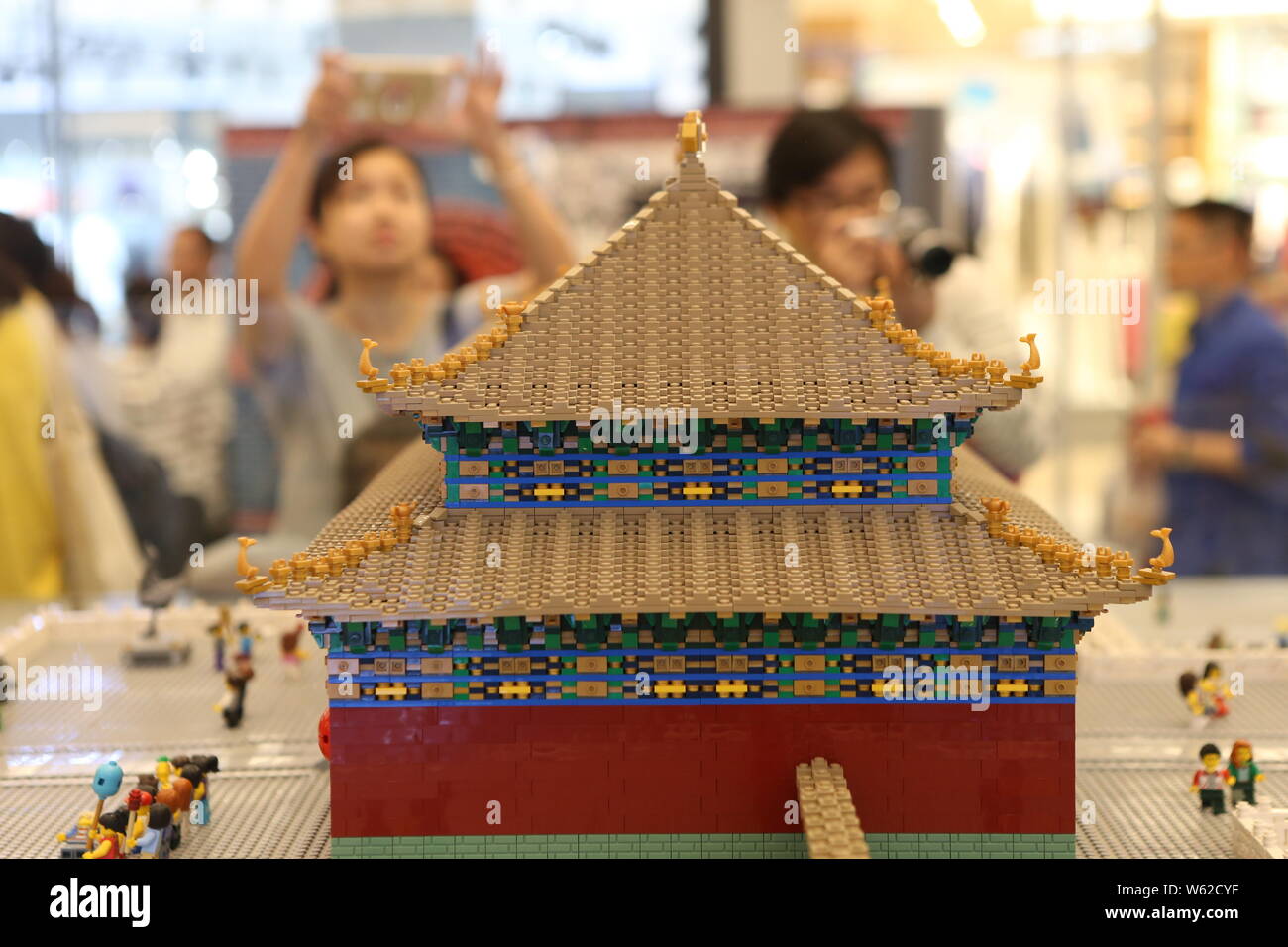 View of the model of the Palace Museum, also known as the Forbidden ...