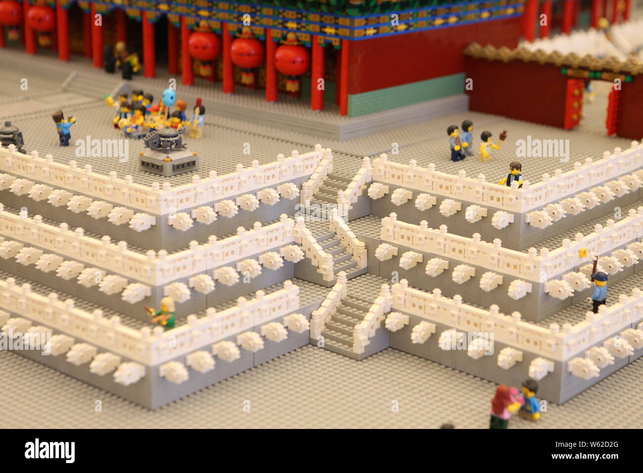 View of the model of the Palace Museum, also known as the Forbidden ...