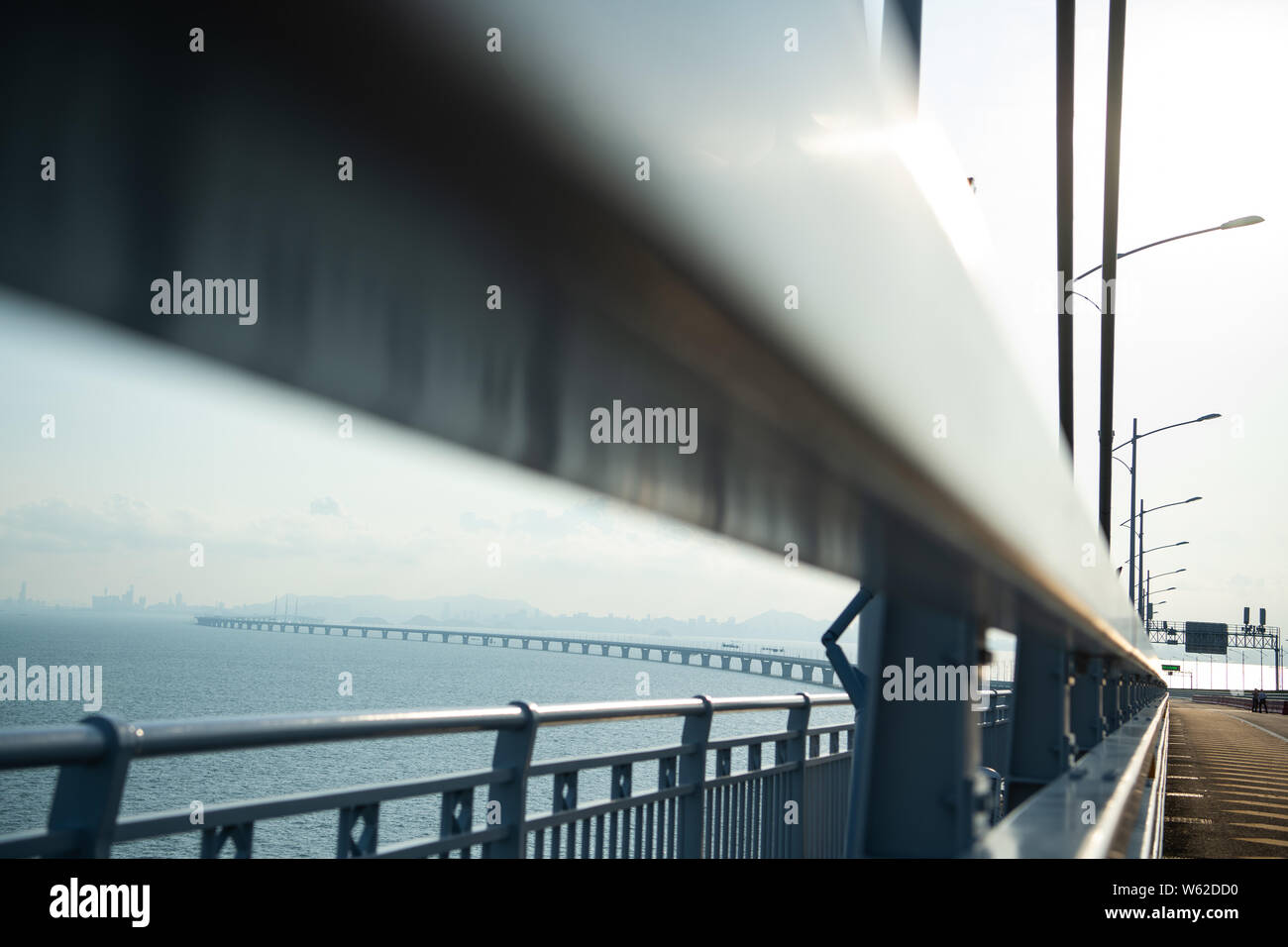 A view of the world's longest cross-sea bridge, the Hong Kong-Zhuhai ...