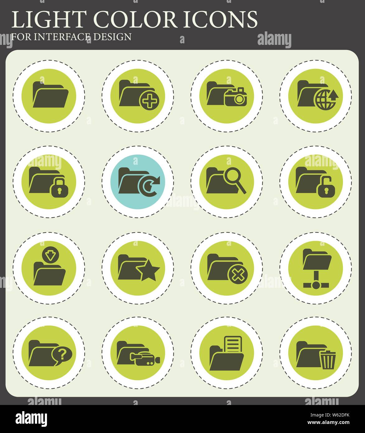 folder web icons for user interface design Stock Vector Image & Art - Alamy