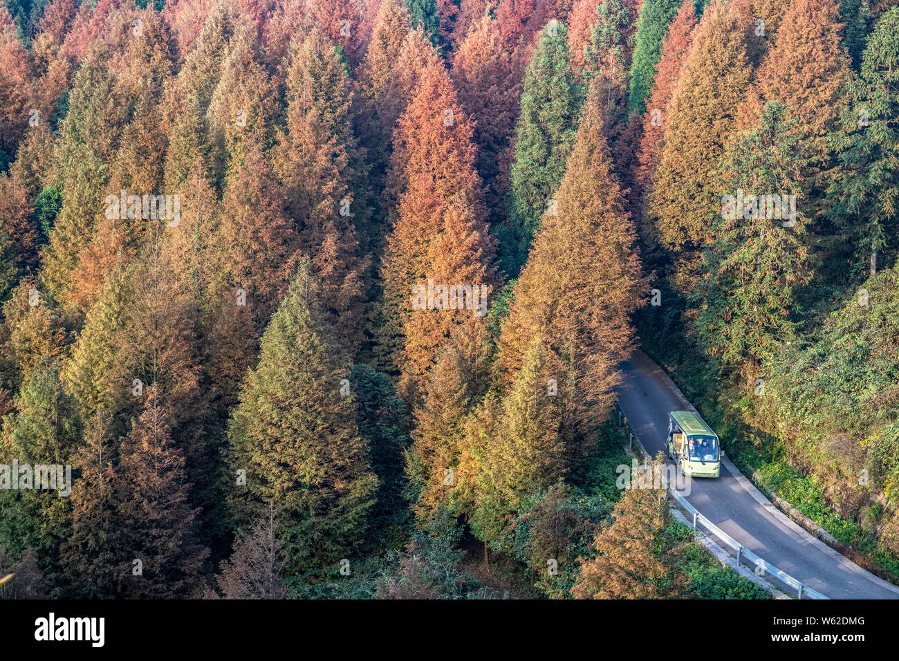 Landscape of the early winter scenery in the Shanwangping Karst ...