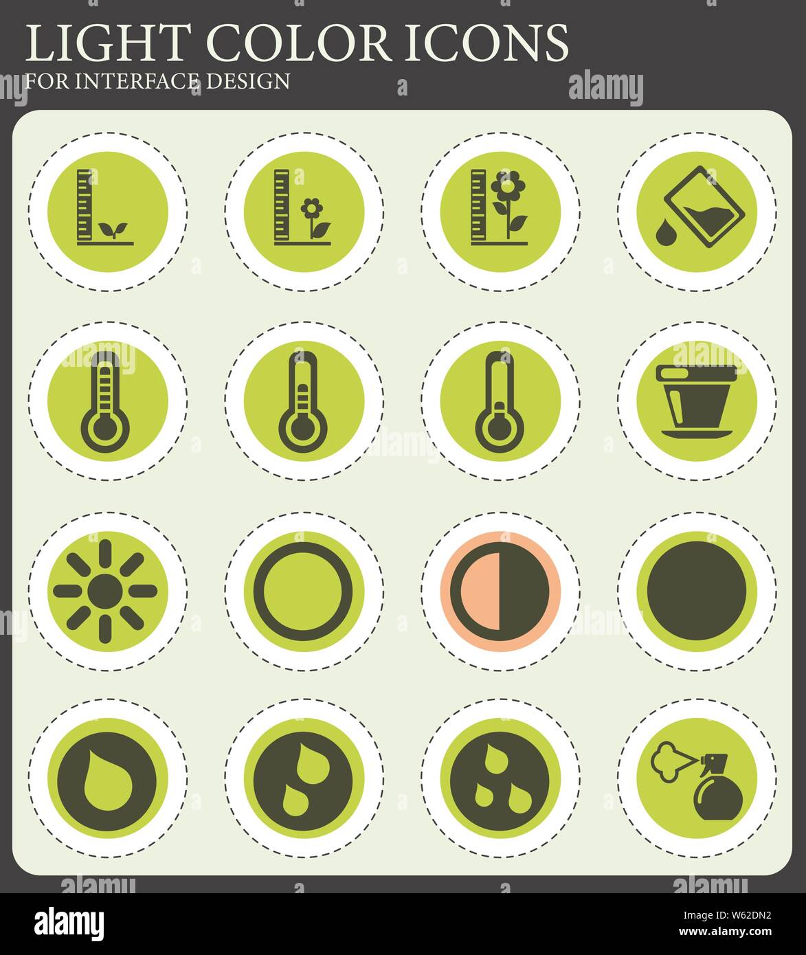 Plant Growing simply symbols for web and user interface Stock Vector ...