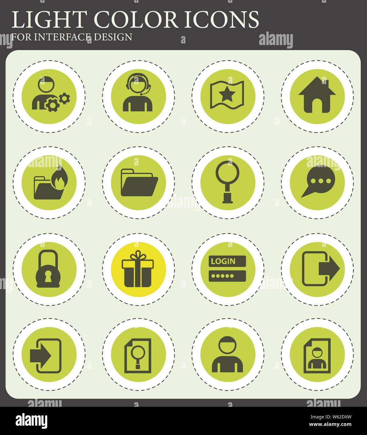 forum interface vector icons for web and user interface design Stock ...