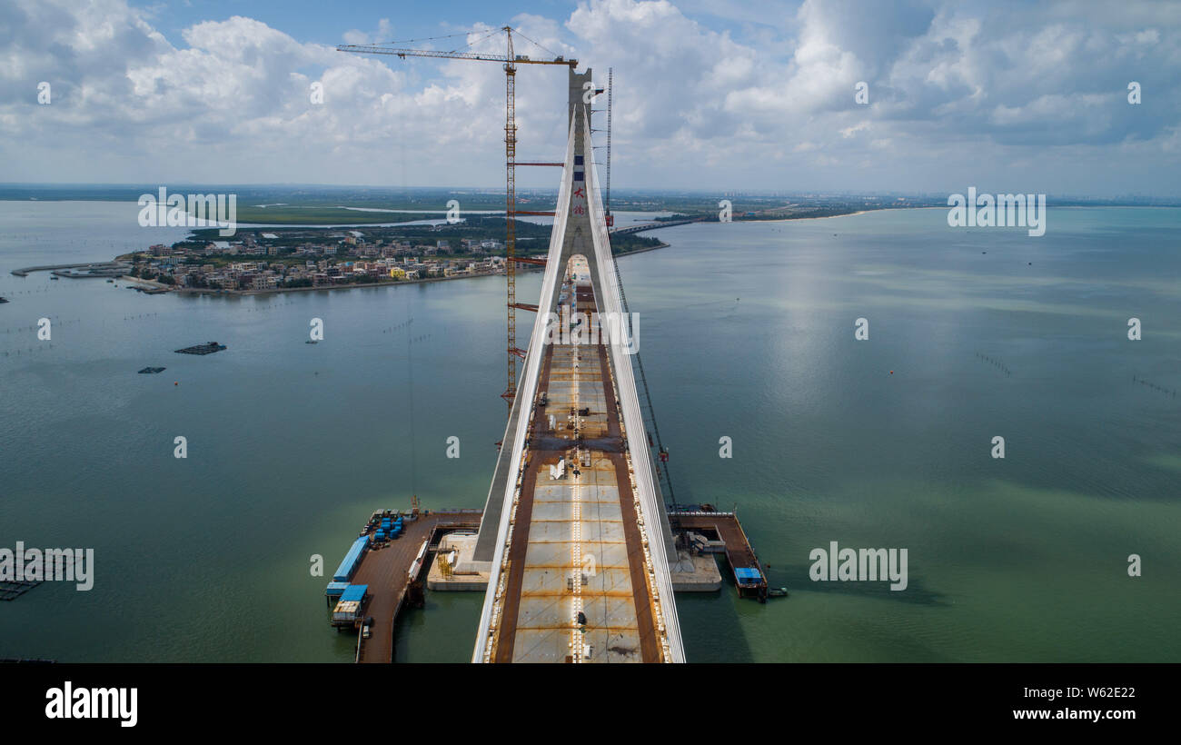 An aerial view of the Puqian Bridge, China's strongest earthquake ...