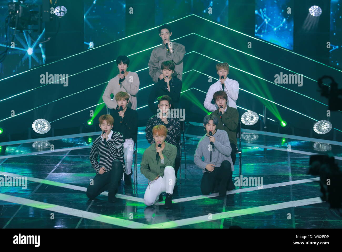 Members of South Korean boy band Golden Child perform during the South ...