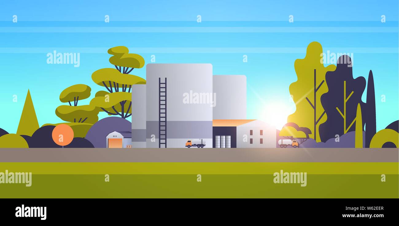 factory manufacturing building industrial zone plant power station ...