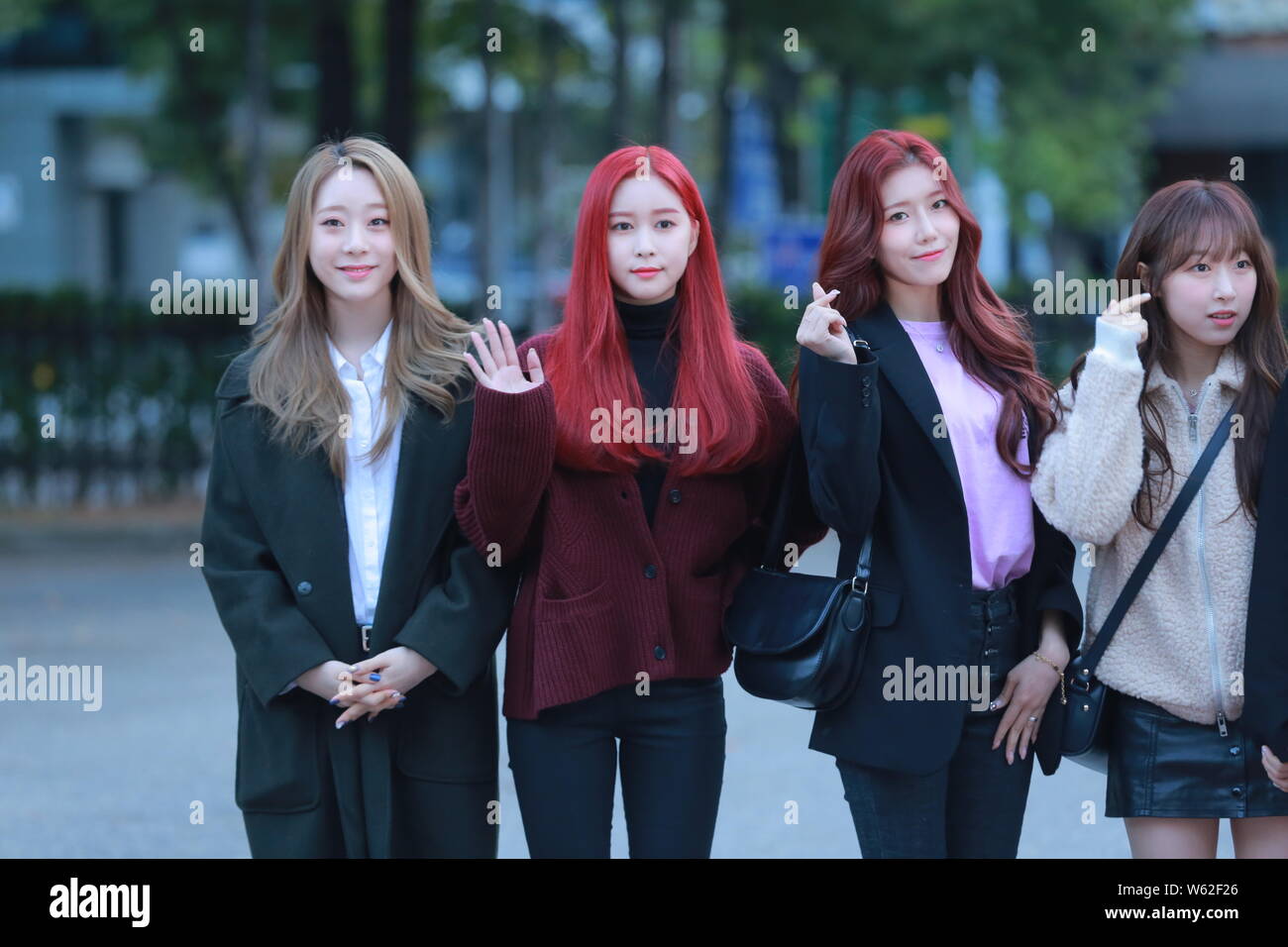 Members of South Korean-Chinese girl group Cosmic Girls, also known as ...