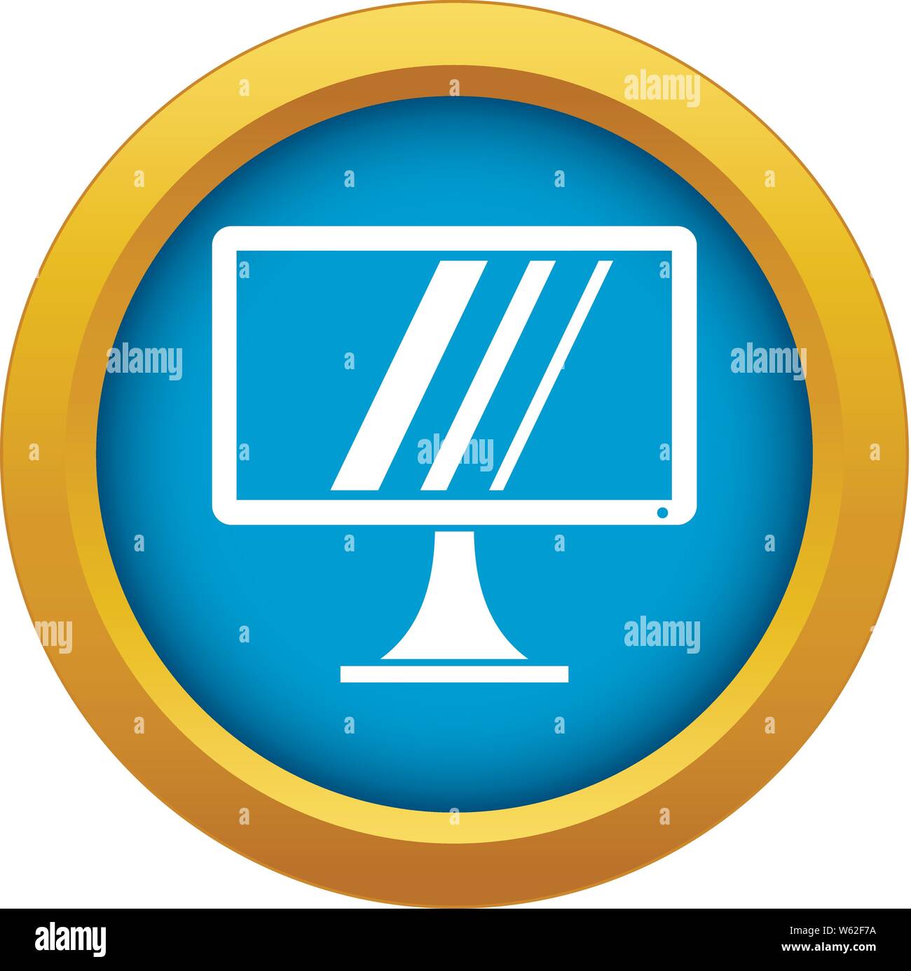 Computer monitor icon blue vector isolated Stock Vector Image & Art - Alamy