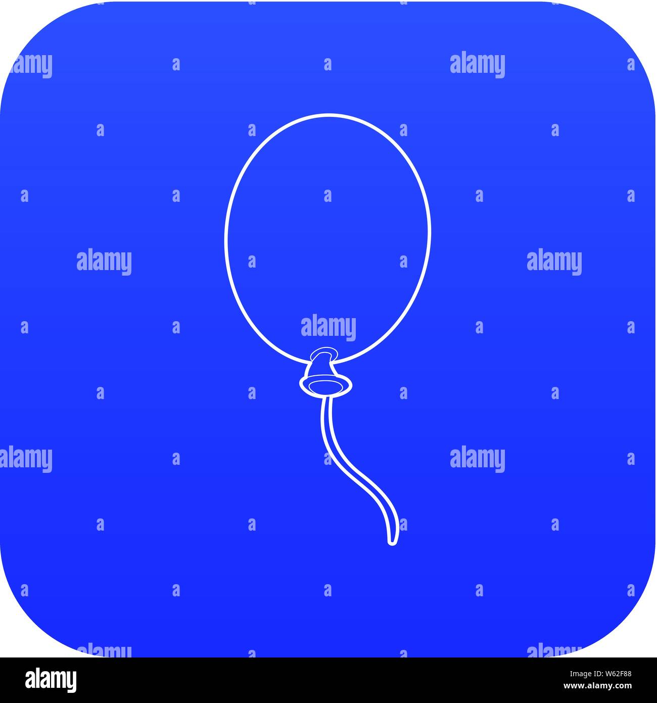 Balloon icon blue vector Stock Vector Image & Art - Alamy